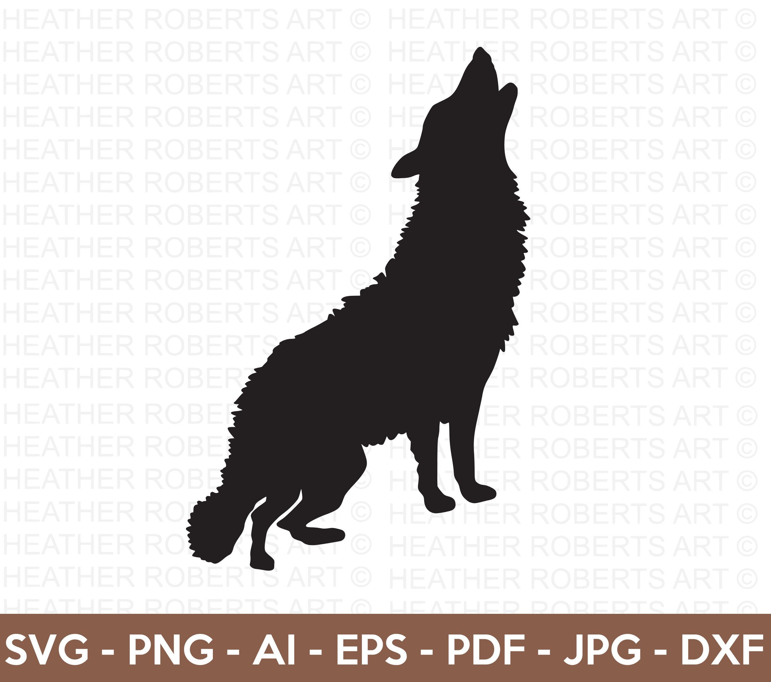 Wolf Howling SVG Wolf SVG Wolf Silhouette SVG Wilderness - Etsy