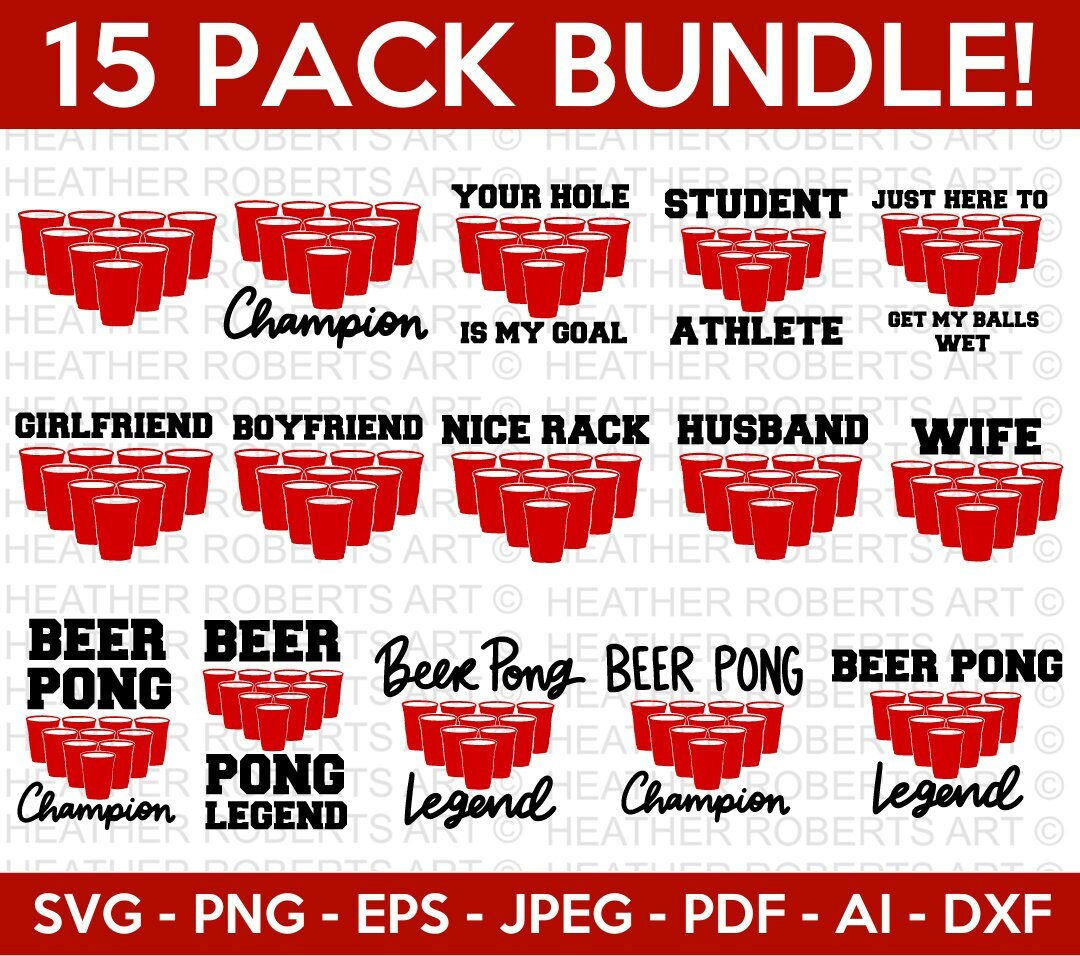 Beer Pong Svg Bundle Beer Svg Beer Pong Cups Svg Drinking - Etsy Australia