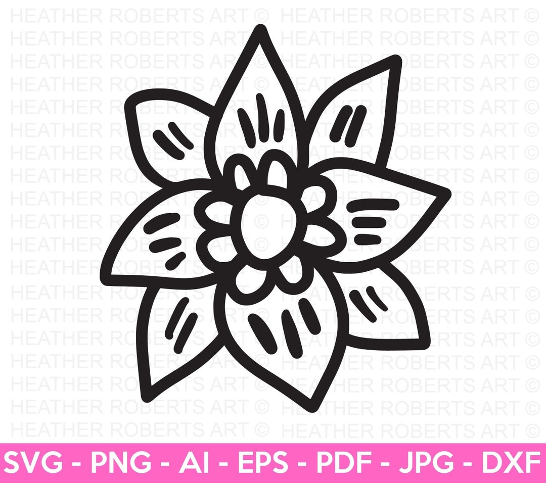 Flower Outline SVG: Floral Bouquet Cut Files (digital Download) - Etsy