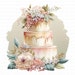 Watercolor Wedding Cakes Clipart Cake Clip Art Wedding Cake - Etsy