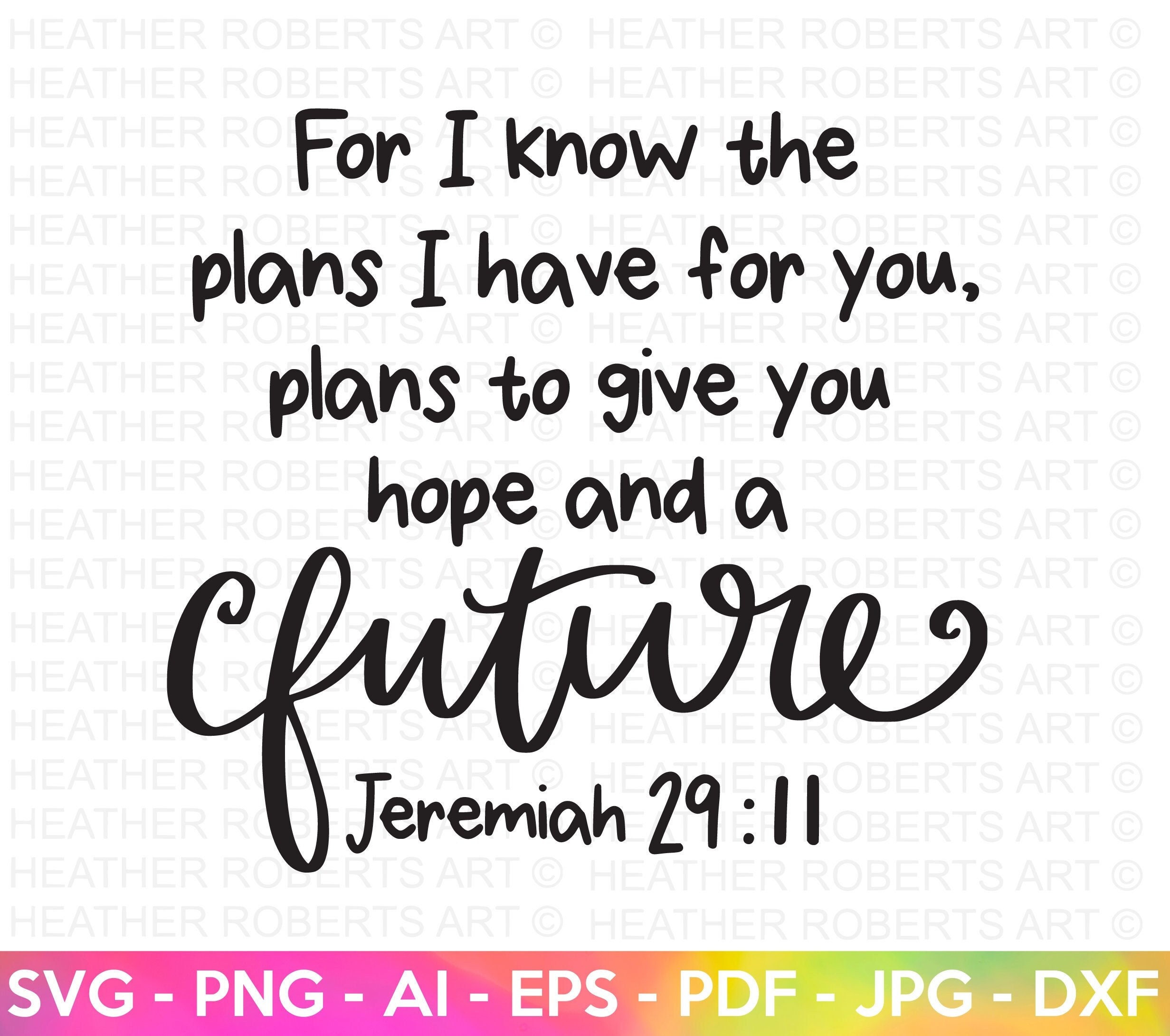 Hope and Future SVG Jeremiah 29:11 Svg Faith SVG Religious - Etsy Ireland