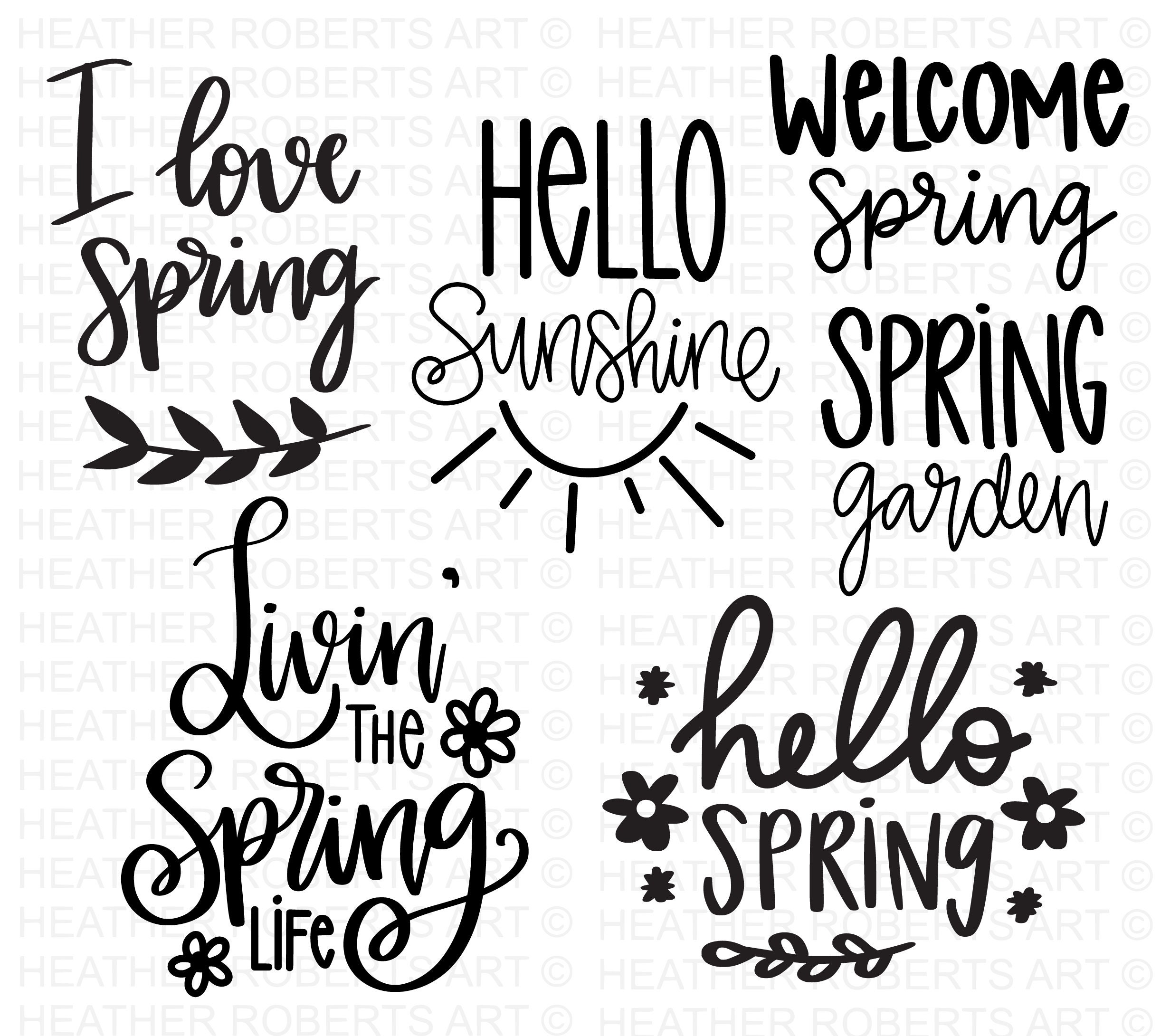 Spring SVG Bundle Easter SVG Bundle Welcome Spring SVG - Etsy