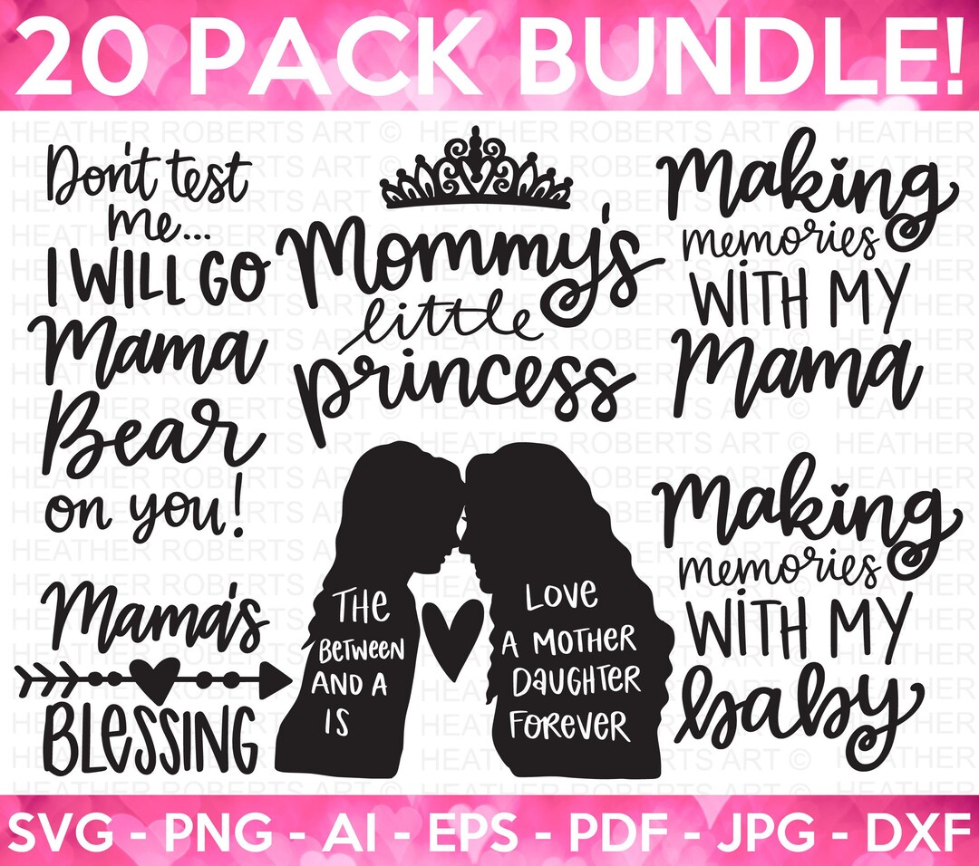 Mama SVG Bundle, Mommy and Me Svg, Mini Me, Mom Life, Girl Mom Svg, Boy ...