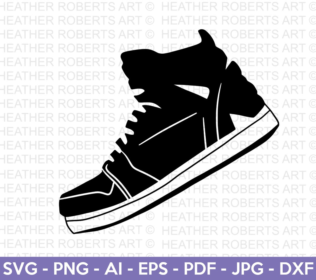 Sneakers SVG: Shoes Clipart, Fashion Style (cut Files) - Etsy