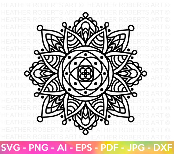 Mandala SVG Mandala Design Zentangle Svg Mandala for | Etsy