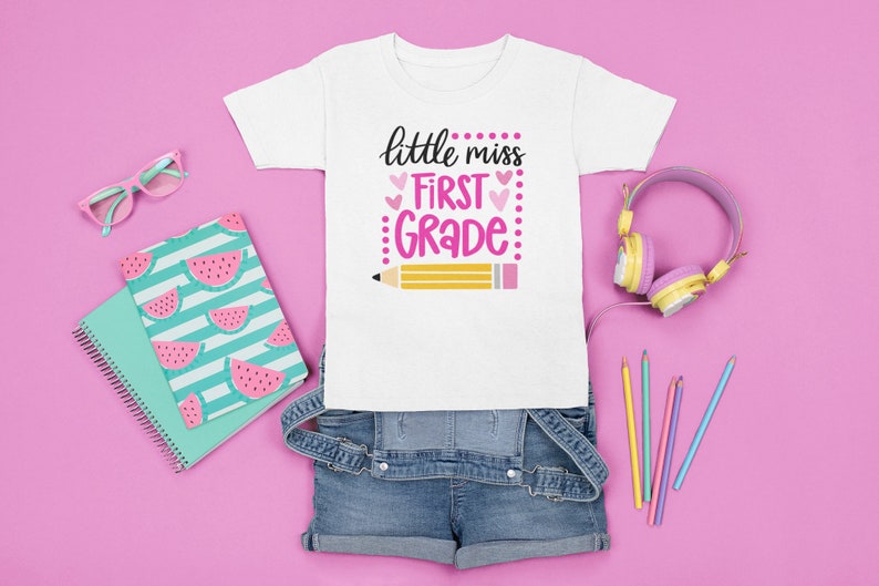 Little Miss First Grade SVG Back to School SVG Grade Level - Etsy