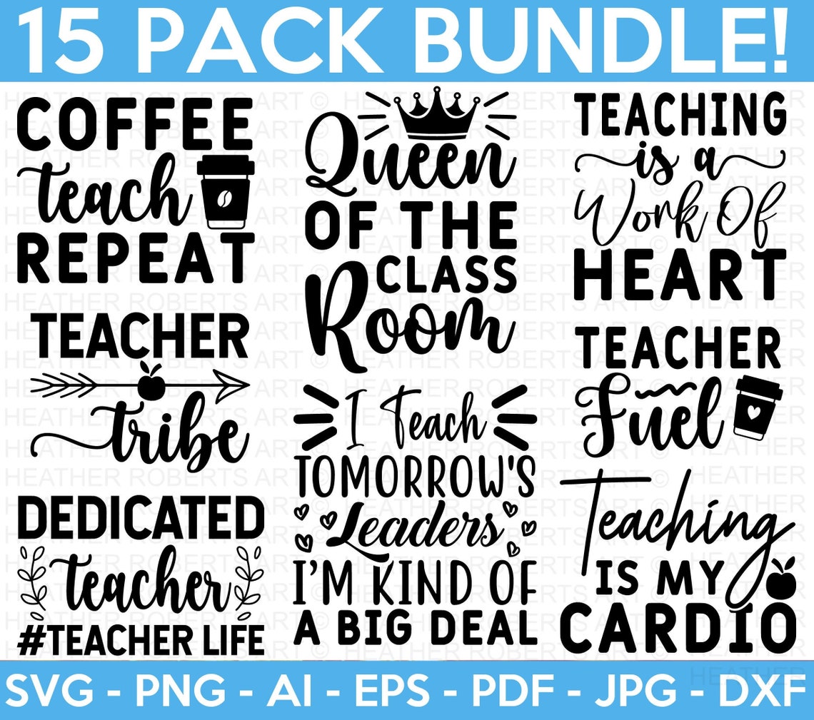 Teacher SVG Bundle Teacher SVG School SVG Teach Svg Back - Etsy