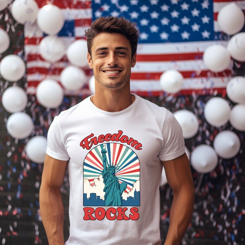 Freedom Rocks PNG: Retro 4th of July Sublimation Design (digital Download) - Etsy Australia