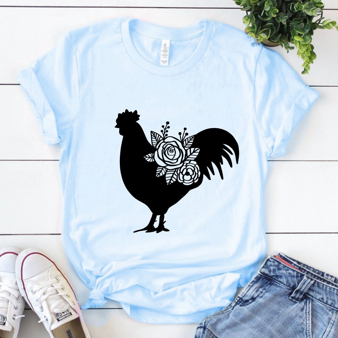 Floral Rooster SVG Floral Farm Animals SVG Rooster Svg | Etsy