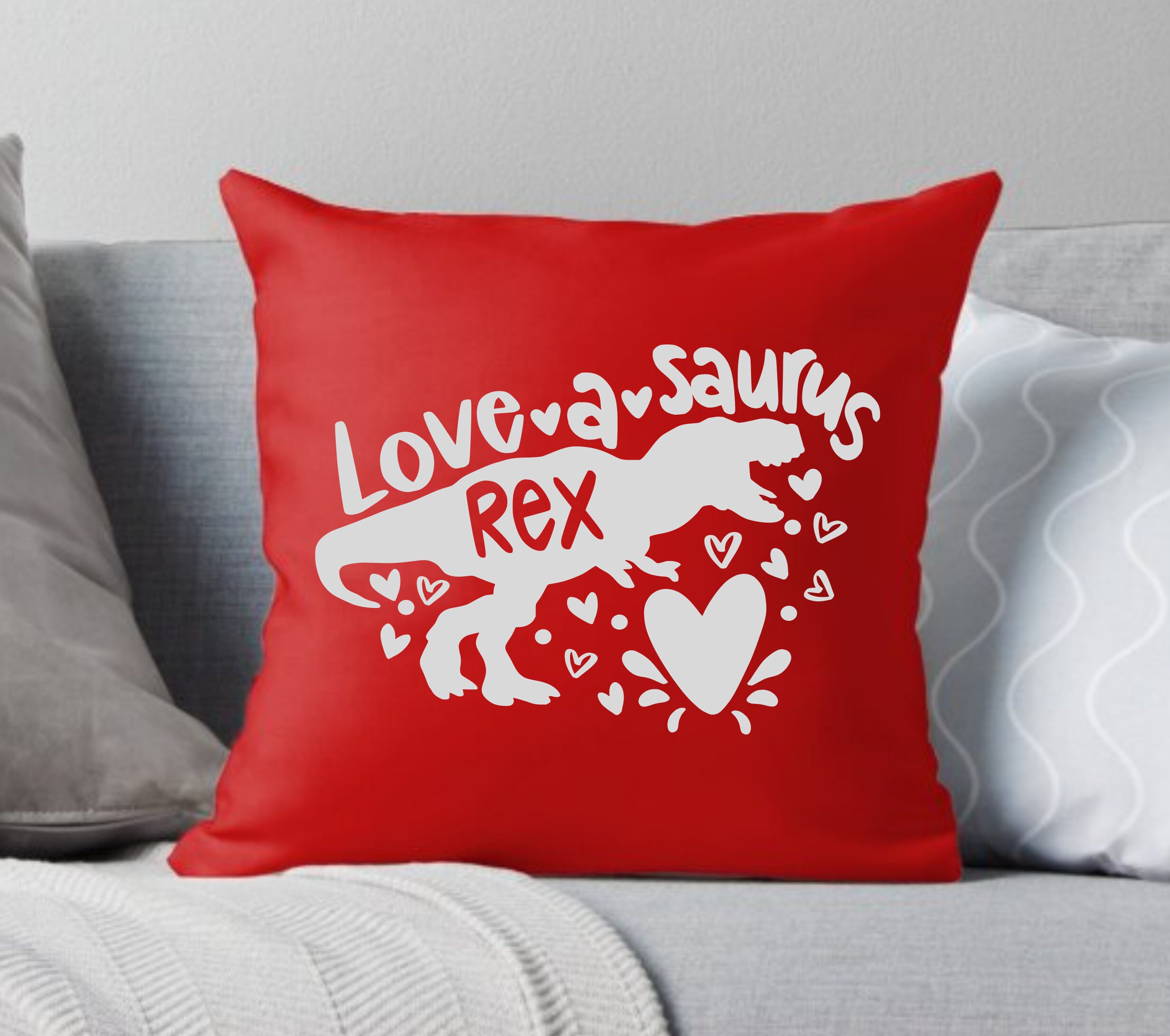Valentine Dinosaur SVG Love-a-saurus Rex SVG Valentine's | Etsy