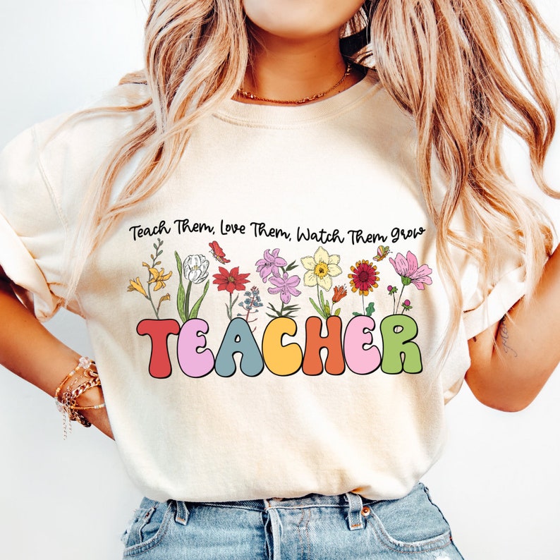 Teacher Wildflowers PNG: Back to School Floral Design (instant Download ...