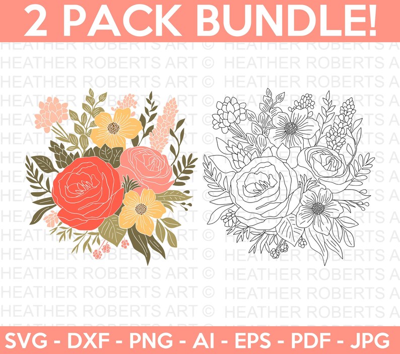 Flowers SVG Bundle, Flowers Svg, Spring Svg, Floral SVG, Flowers ...