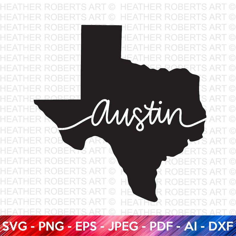 Austin City SVG Texas Svg Texas Clipart Texas Silhouette - Etsy