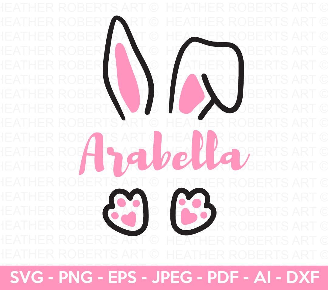 Easter Bunny Split Monogram SVG, Easter Bunny Svg, Bunny SVG, Rabbit ...