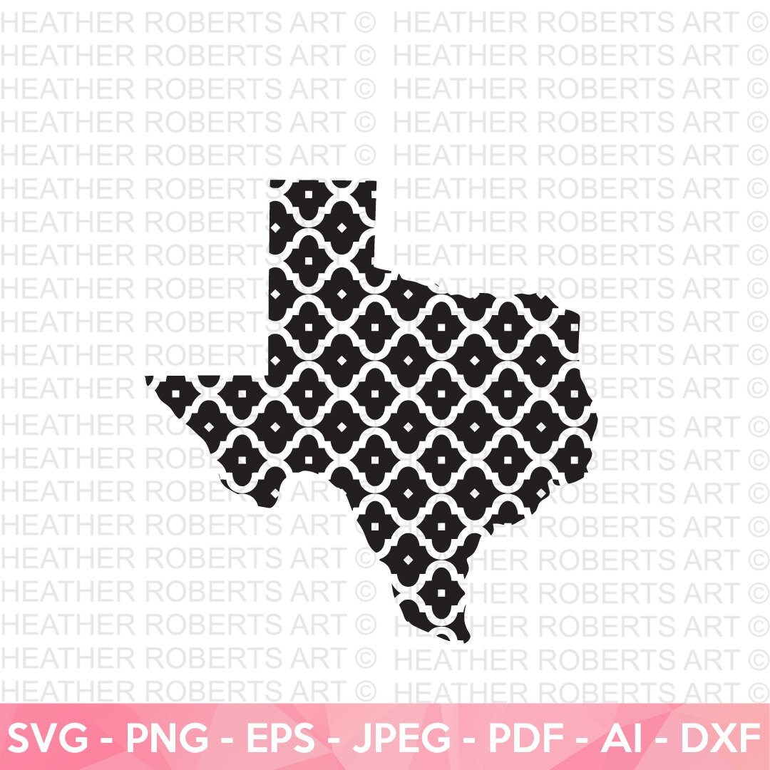 Texas Pattern Design SVG, Texas Svg, Texas Clipart, Texas Silhouette ...