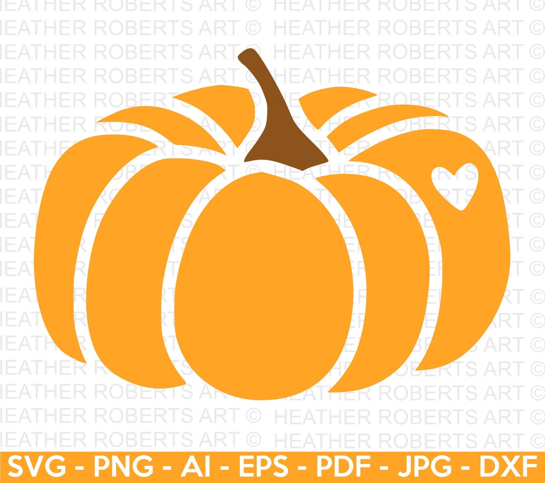 Pumpkin SVG, Heart Svg, Pumpkin Clipart, Autumn Svg, Fall SVG, Cozy Svg ...