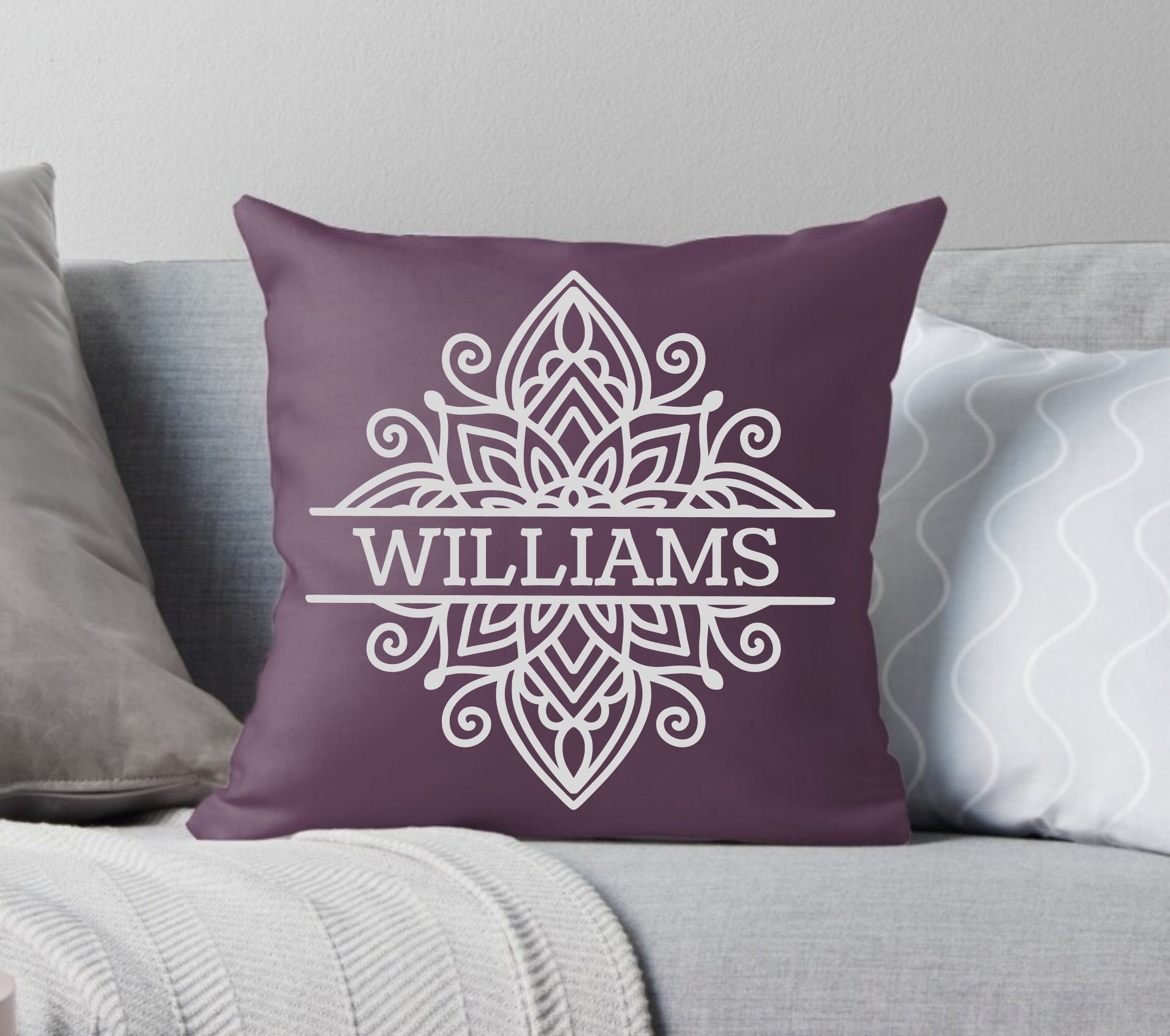 Mandala Split Monogram SVG Mandala Design Mandala for - Etsy