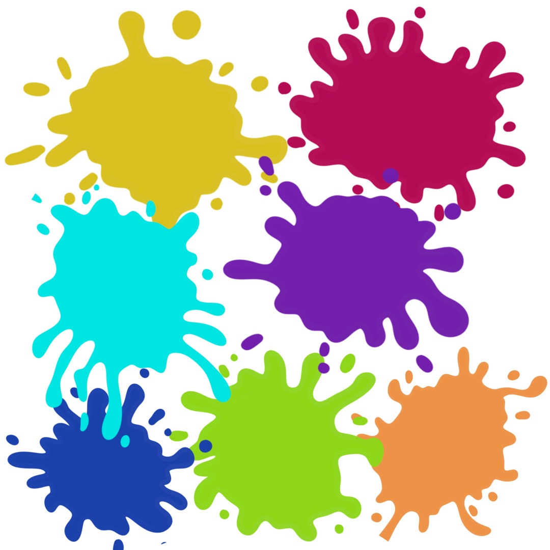 Paint Splatter SVG Bundle, Paint Splats Svg, Paint Svg, Clipart, Vector ...