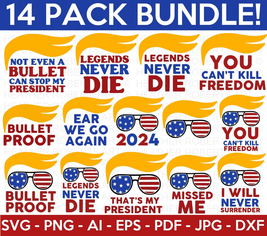 Never Surrender SVG Bundle: America, Republican (digital Files) - Etsy