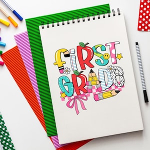 Retro First Grade PNG: Back to School Sublimation (digital Download) - Etsy