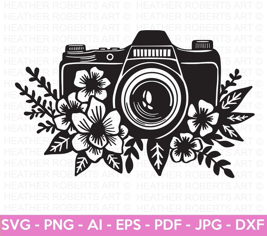 Floral Camera SVG, Photographer SVG, Photography SVG, Floral, Photo ...