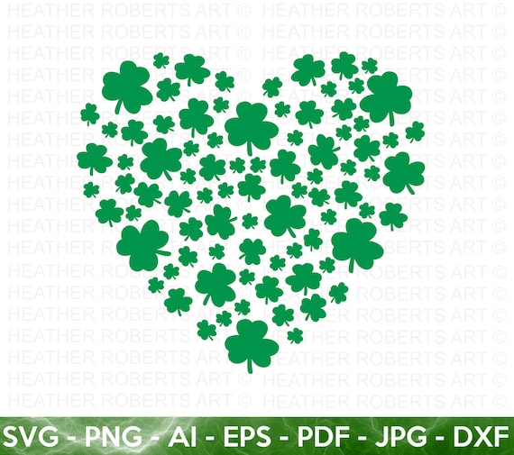 Clover Leaf SVG Shamrock SVG Heart Svg St. Patrick's - Etsy Canada