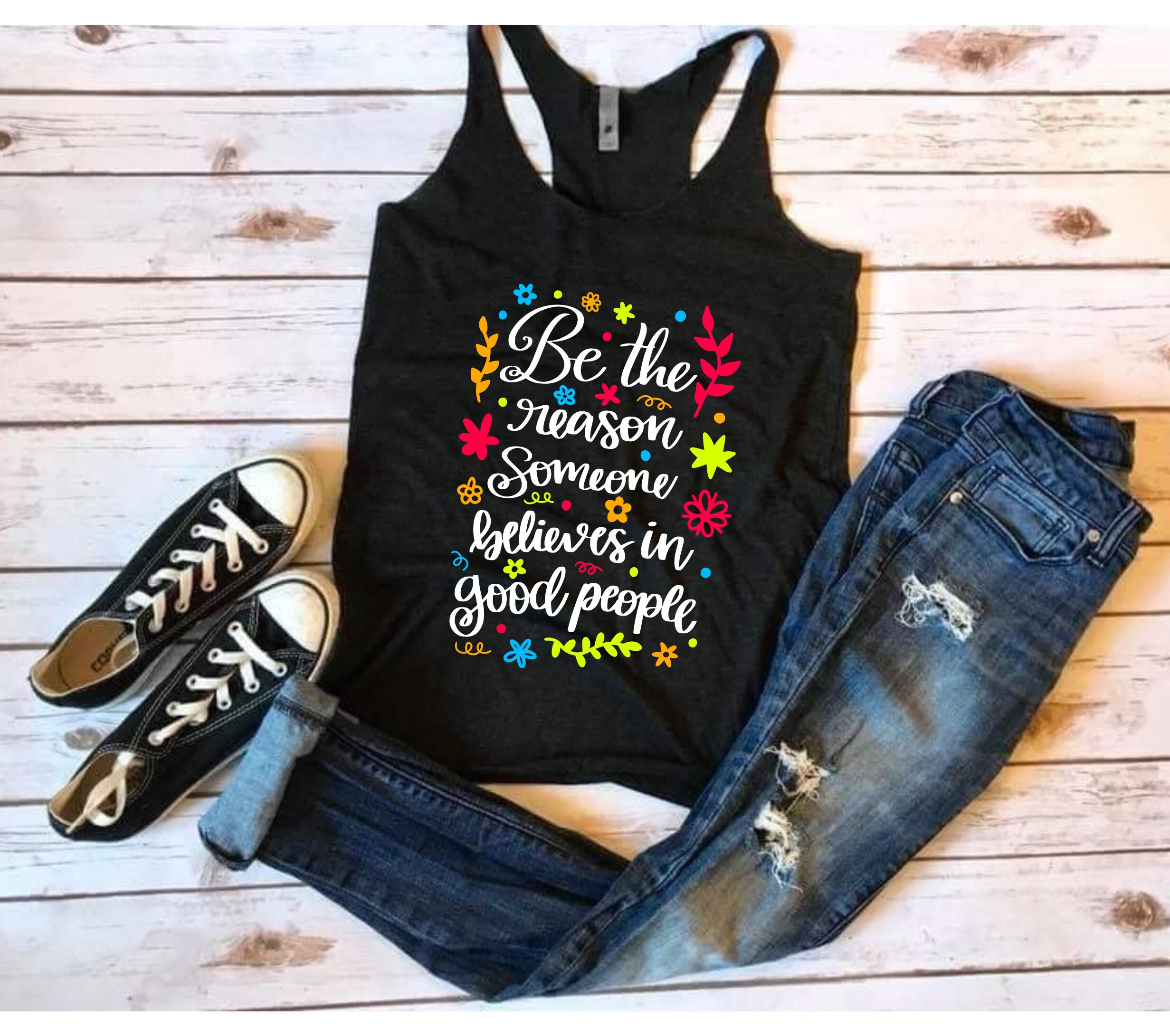 Believe in Good People Colored SVG Positive Quotes SVG Happy - Etsy