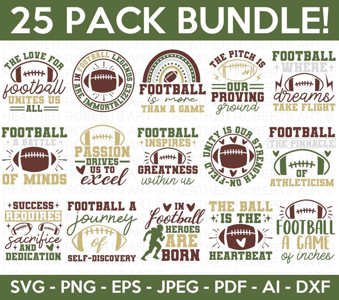 Football SVG Bundle, Football SVG, Football Shirt SVG, Football Quotes ...