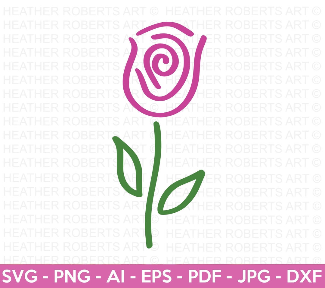 Rose Flower SVG, Floral Decoration SVG, Rose Svg, Flowers SVG, Flower ...