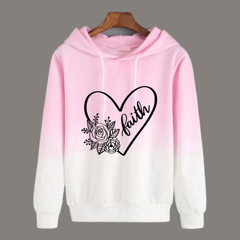 Faith Rose Heart Svg Floral Heart Svg Rose Heart Svg Heart | Etsy