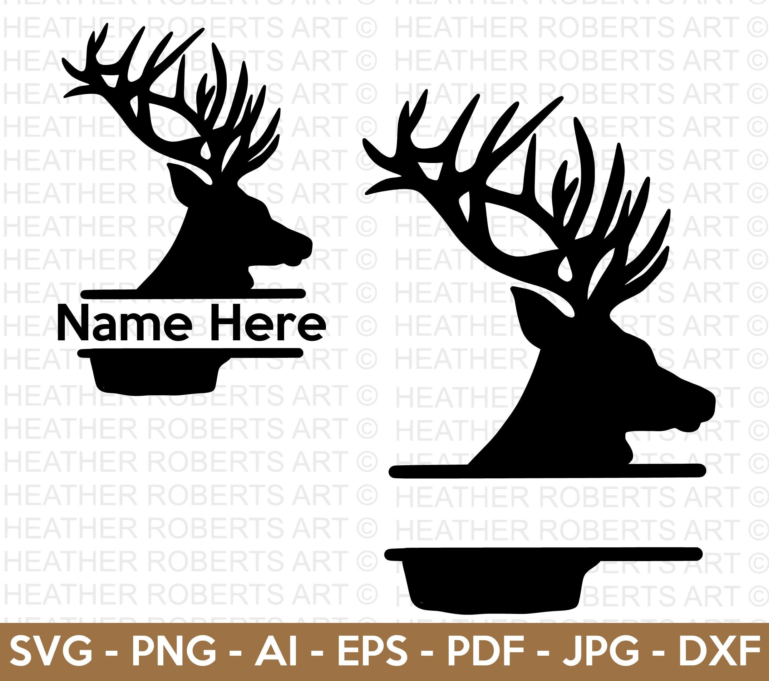 Buy Deer Split Monogram Svg Deer SVG Deer Silhouette Buck SVG Online in ...