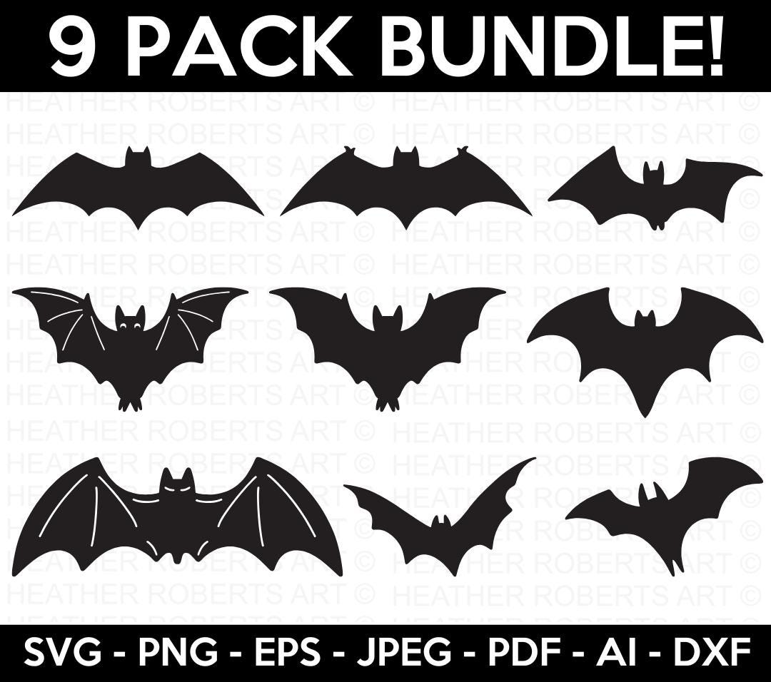 Bats SVG Bundle, Halloween SVG, Halloween Decors Svg, Halloween Bat Svg ...