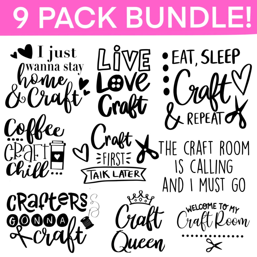Crafters SVG Bundle, Craft SVG, Crafting SVG, Craft Room Svg, Funny ...