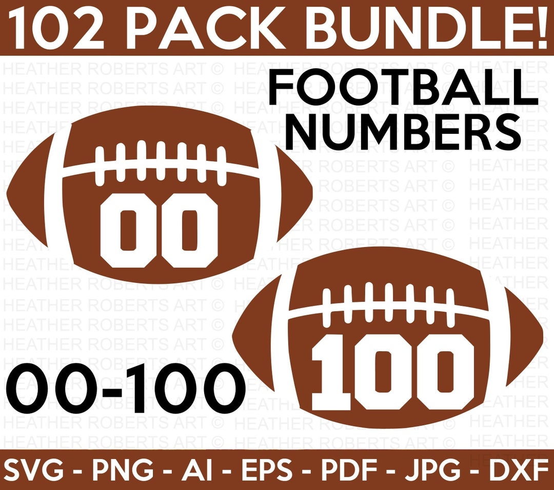 Football Numbers SVG Bundle, Football SVG, Football Shirt SVG, Football ...
