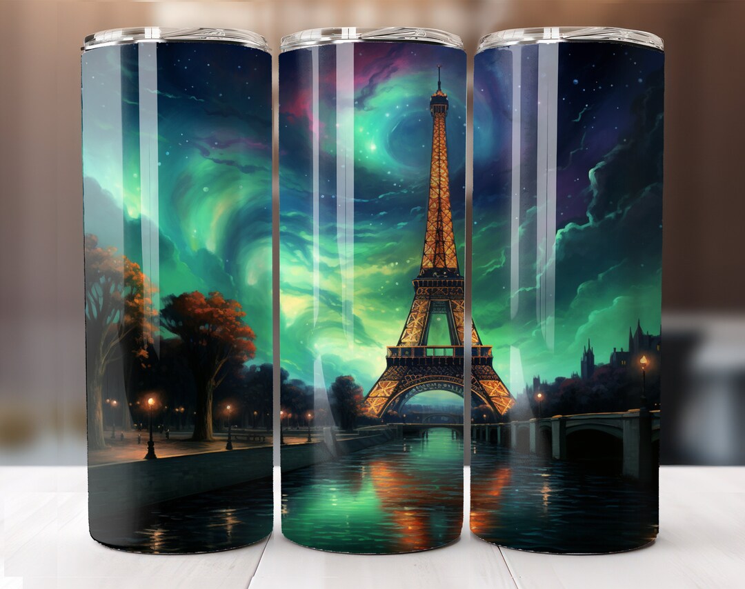 Aurora Borealis Tumbler Wrap: Paris Northern Lights (PNG) - Etsy