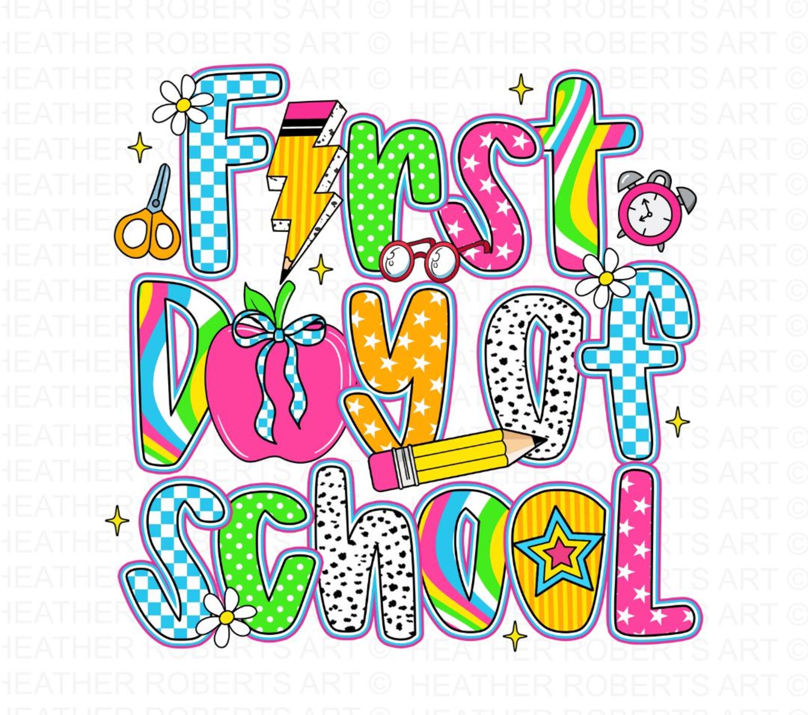 Preppy First Day of School Png, Back to School Png, Kids First Day of ...