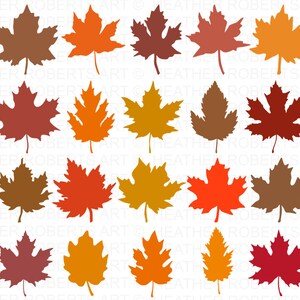 Fall Leaves SVG Bundle, Fall Cliparts SVG Bundle, Maple Leaf Svg ...