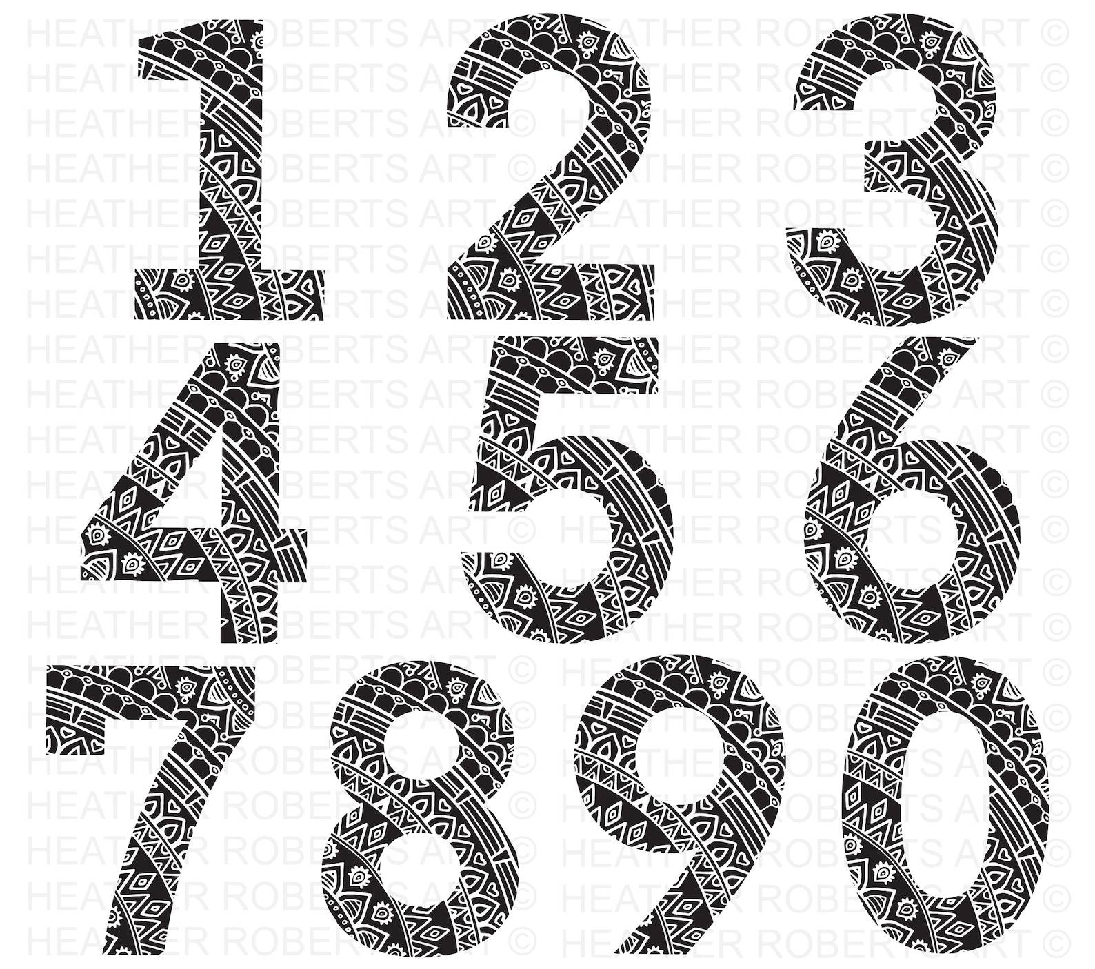 Mandala Alphabet and Numbers SVG Mandala Monogram Frame - Etsy