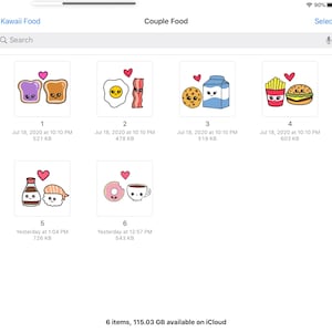 Perfect Match Kawaii Clipart Set PNG Cute Food Clip Art Friendship Best ...