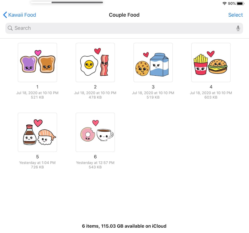 Perfect Match Kawaii Clipart Set PNG Cute Food Clip Art - Etsy