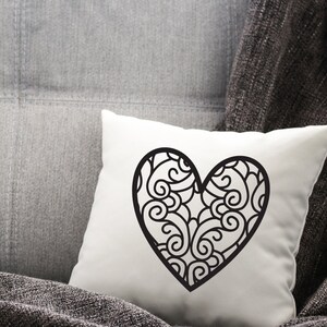 Fancy Pattern Heart Svg, Heart SVG, Hand-drawn Heart Svg, Valentine ...