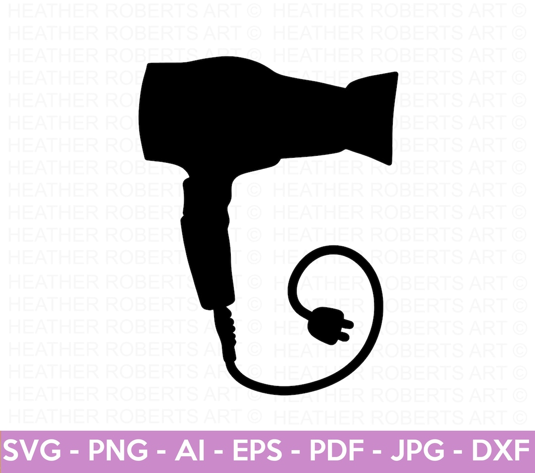 Hair Dryer SVG, Hair Stylist SVG, Hand Drawn Hair Dryer Svg, Hair ...