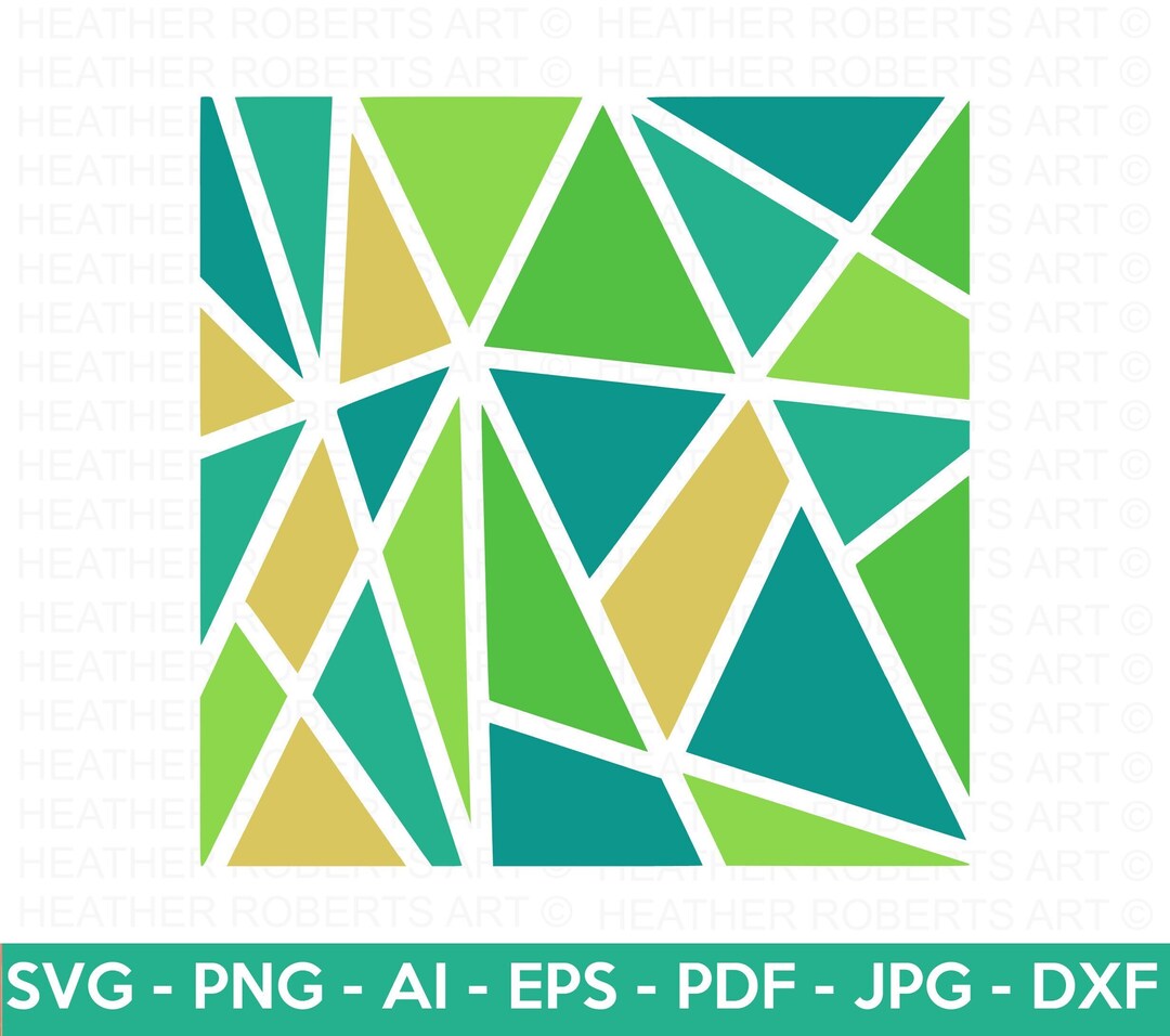 Geometric Pattern SVG: Abstract Mosaic Cut File - Etsy