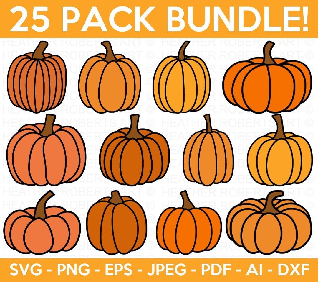 Pumpkin SVG Bundle Pumpkin SVG Pumpkin Vector Halloween - Etsy