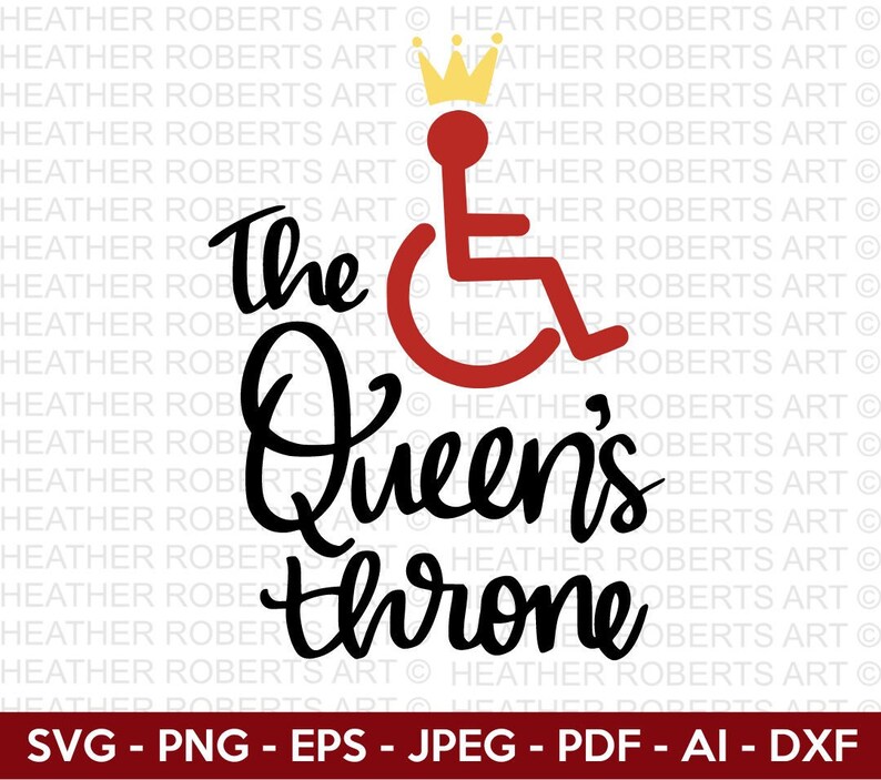 The Queen's Throne Svg Wheelchair Svg Handicap Svg - Etsy