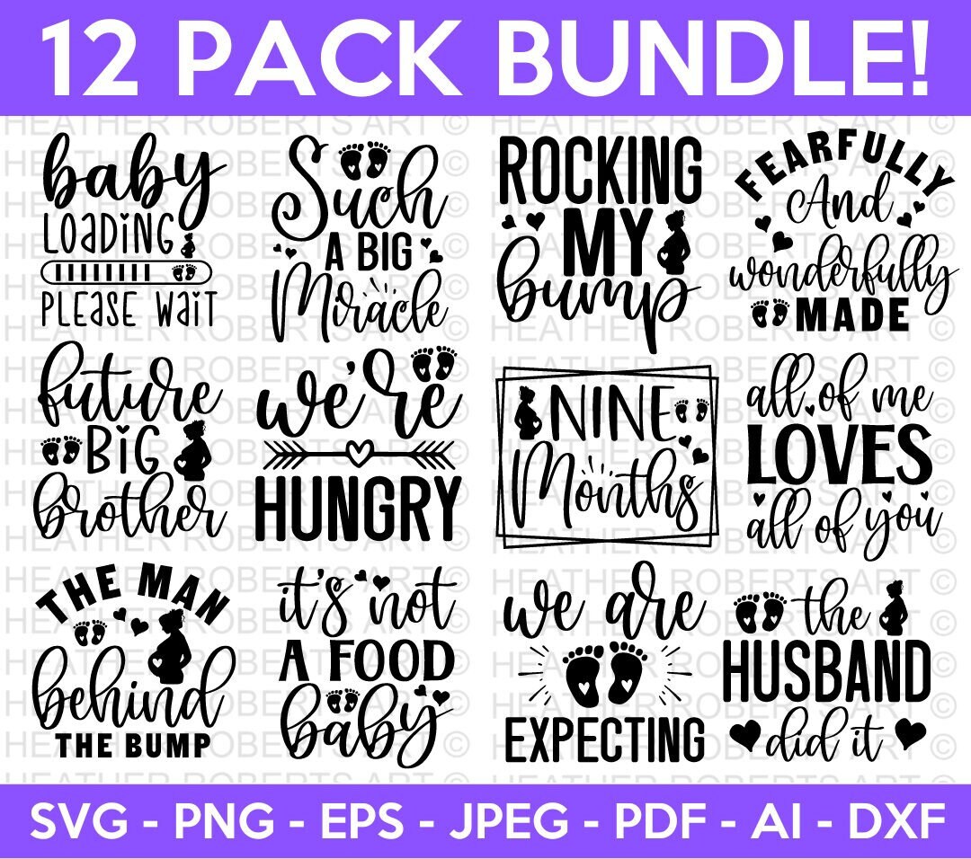 Pregnancy Svg Bundle, Pregnant Woman Svg, Mom Life Svg, Mother's Day ...