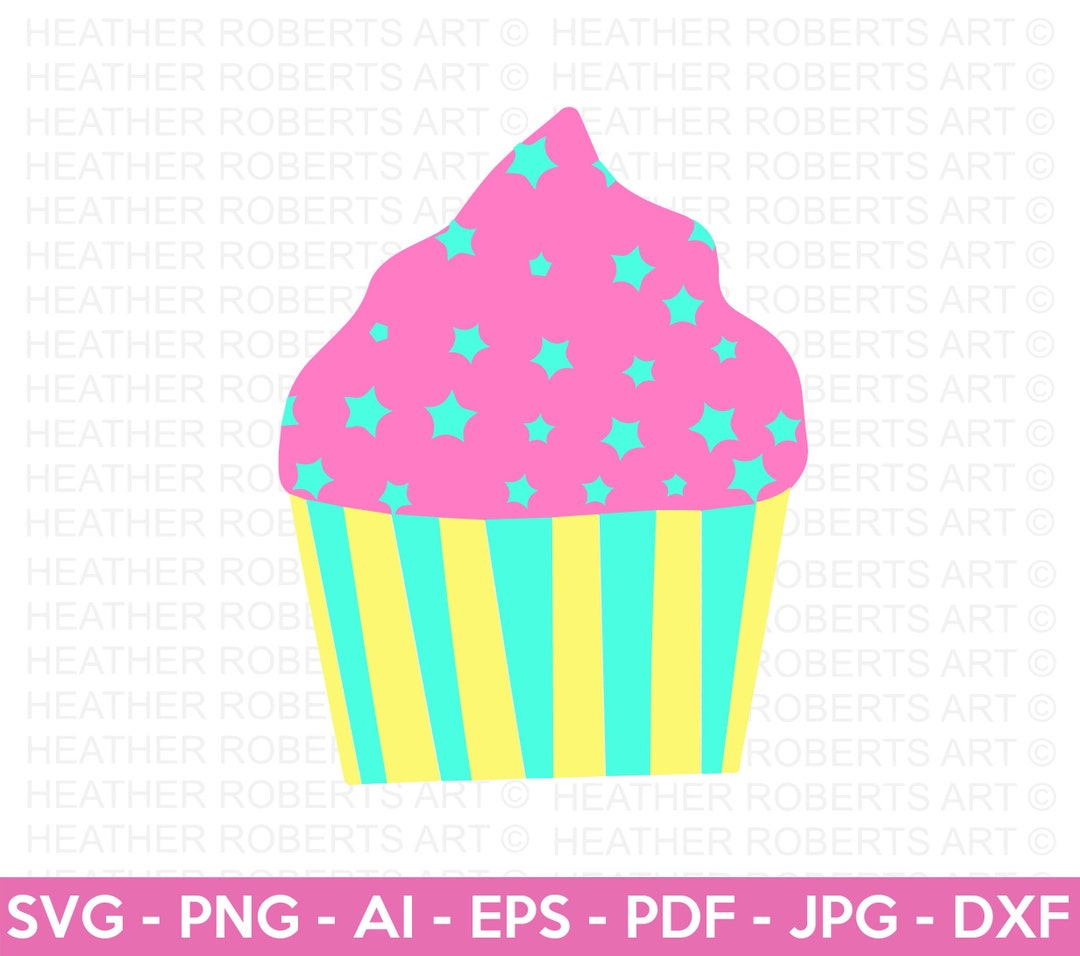 Cupcake SVG, Cute Cupcake SVG, Birthday Party Decor Svg, Cupcake Vector ...