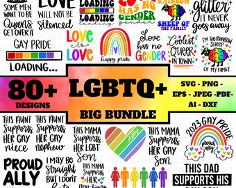 LGBTQ+ BIG Bundle, LGBTQ Svg Bundle, Gay Ally, Heather Roberts Art ...