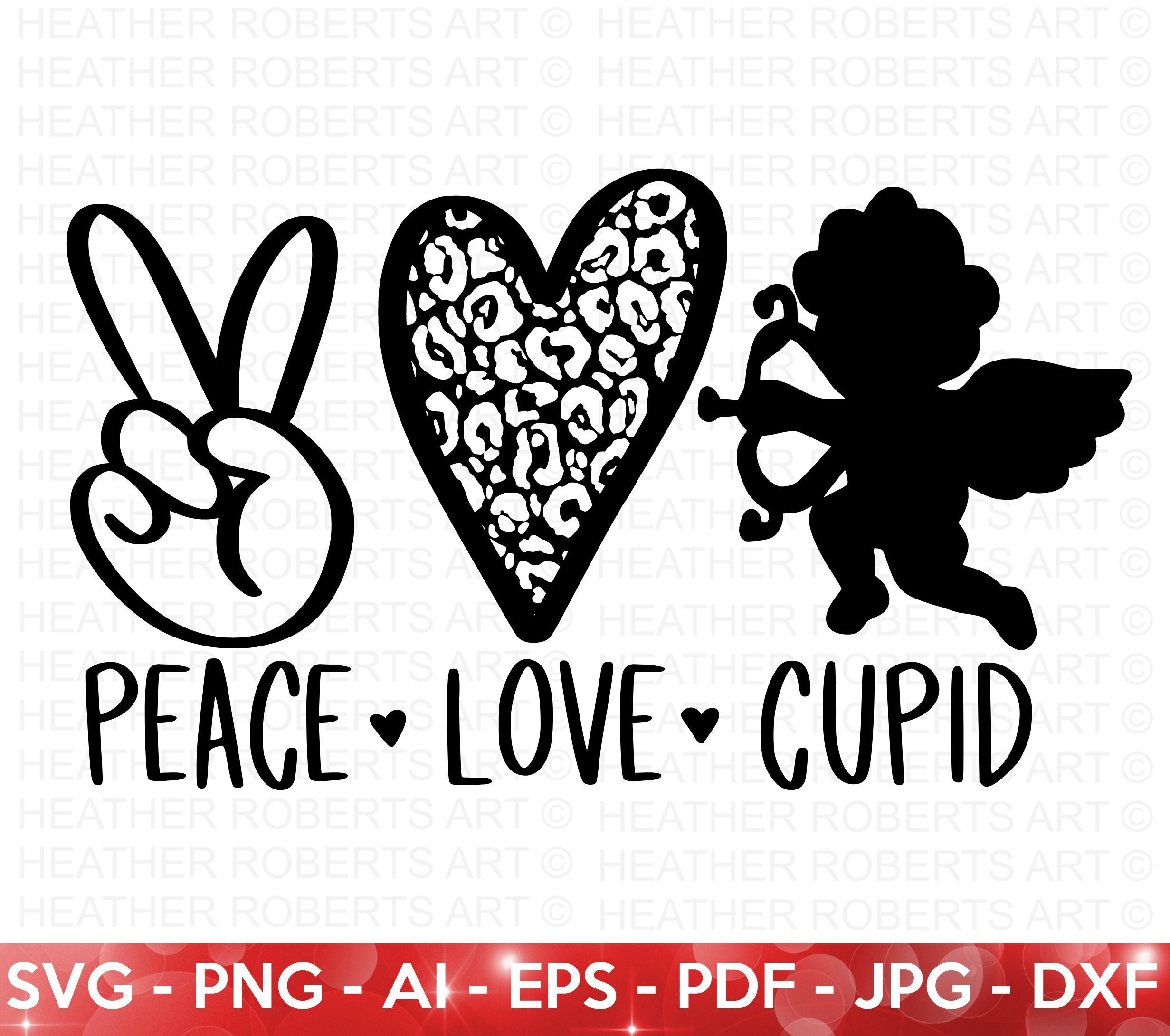 Cricut ready to cut Silhouette SVG png dxf pdf files for each Cupid ...