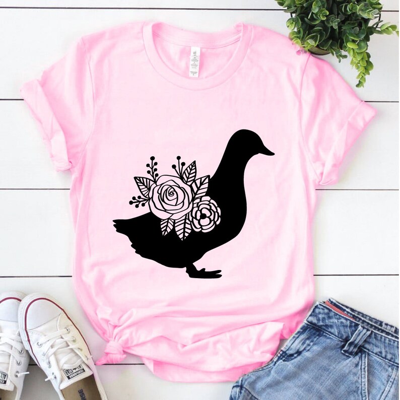 Floral Duck SVG Floral Farm Animals SVG Duck Svg Farmhouse - Etsy